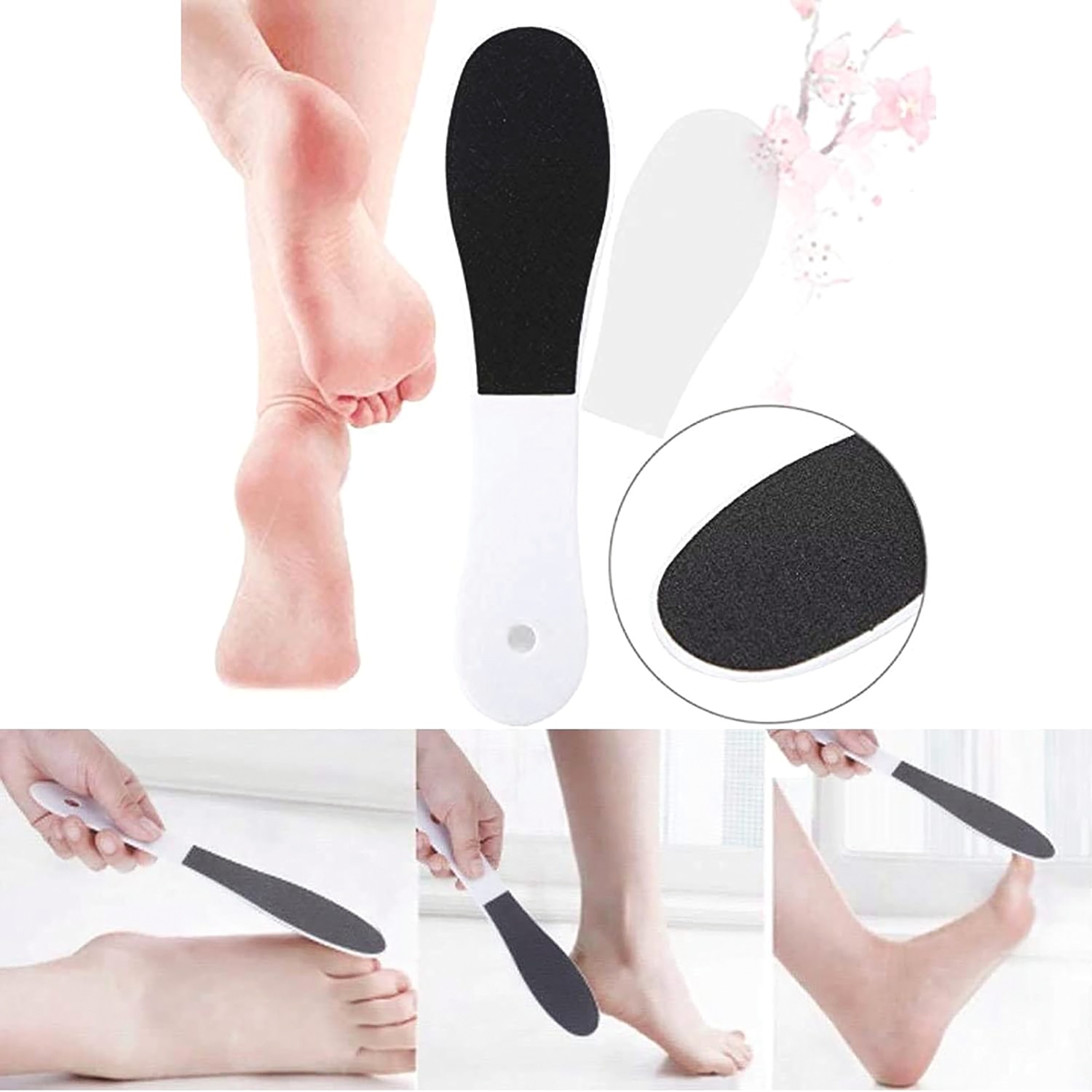 3-Piece Pedicure Foot File Set with Bag | Beauty Boutique